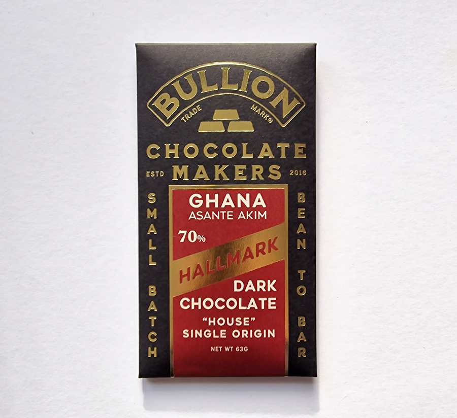 Bullion Chocolate / Ghana 70% Hallmark Dark Bar – Found Store Limited