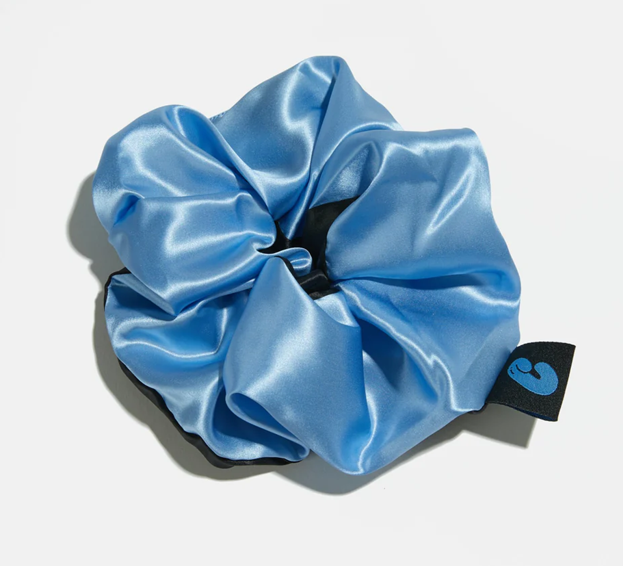 Chunks / Large Silk Scrunchie in Black & Blue – Found Store Limited