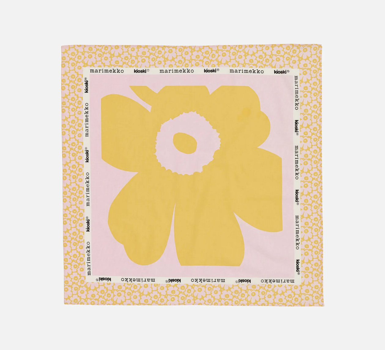 Marimekko / Pink & Yellow Unikko Astrilli Square Scarf – Found Store ...