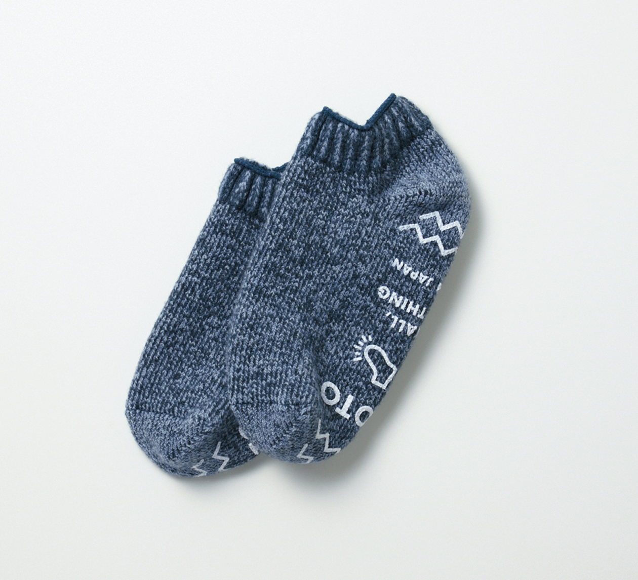 Rototo / Indigo & Light Blue Marl Slipper Socks – Found Store Limited